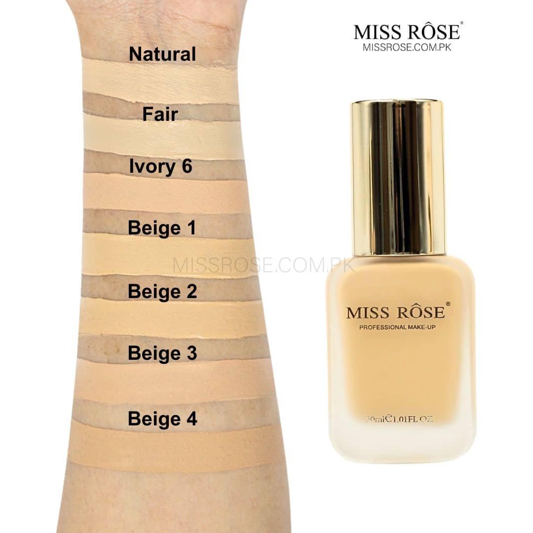 Miss Rose Super Stay Foundation – Perfect Fitting Skin – Miss Rose Com Pk