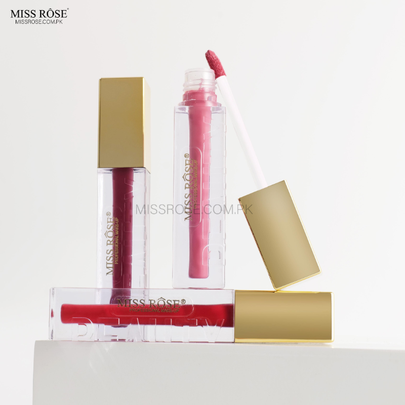 Miss Rose Golden Gleam Beauty Lip Gloss - Miss Rose Com Pk